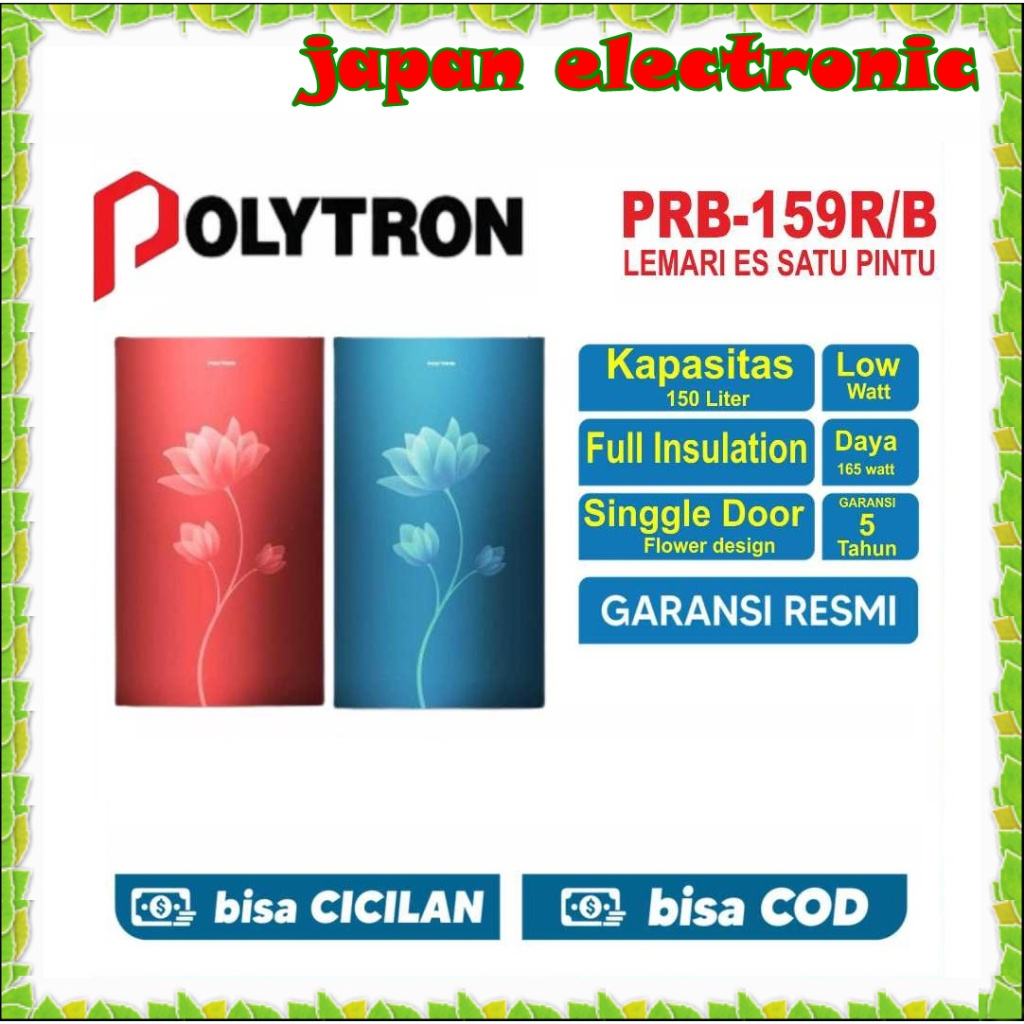 Jual Kulkas 1 Pintu murah Polytron PRB-159 / Kulkas Polytron PRB159 ...