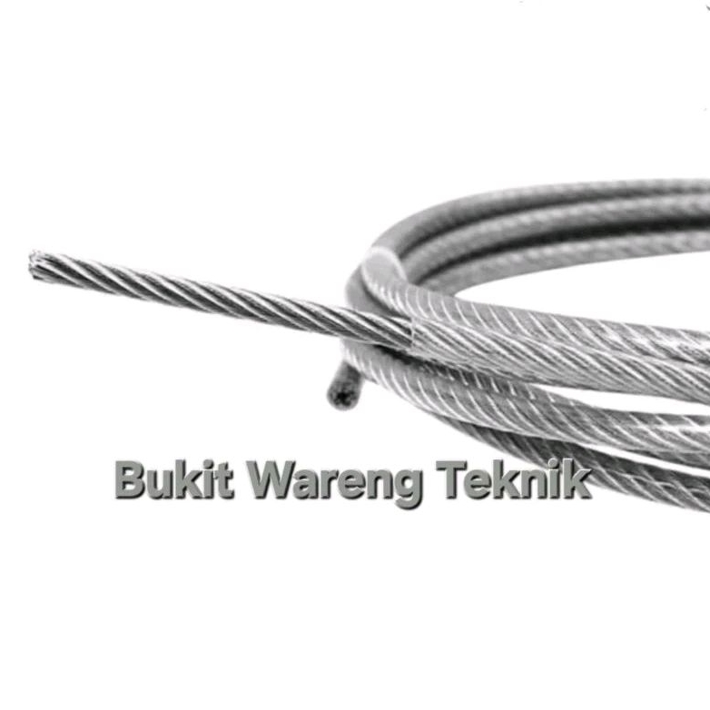 Jual Tali Kawat Seling Baja Lapis Plastik PVC Ukuran 2 3 4 5 6 8 Mm | Shopee Indonesia