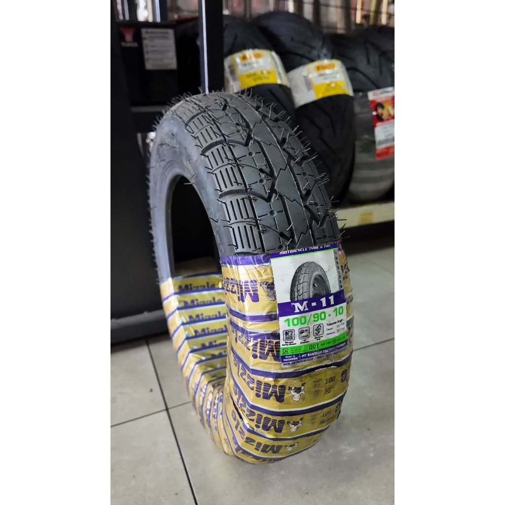 Jual BAN SCOOTER TUBLESS MERK MIZZLE TYPE M11 UKURAN 100/90-10 ORIGINAL ...