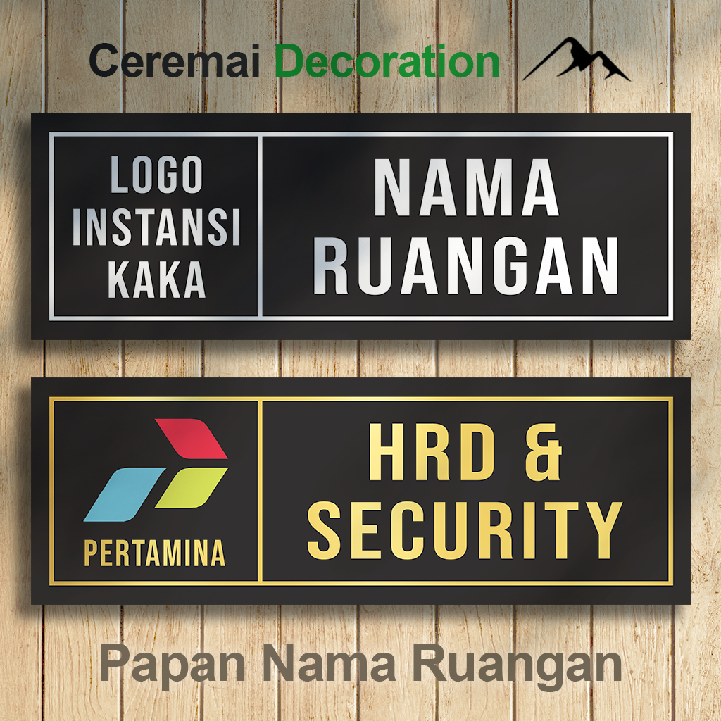 Jual PAPAN NAMA RUANGAN PERUSAHAAN INSTANSI GANTUNGAN PINTU CUSTOM ...