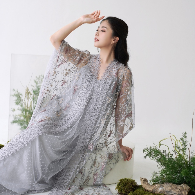 Jual Aura Label - Louisa Dress In Grey | Shopee Indonesia