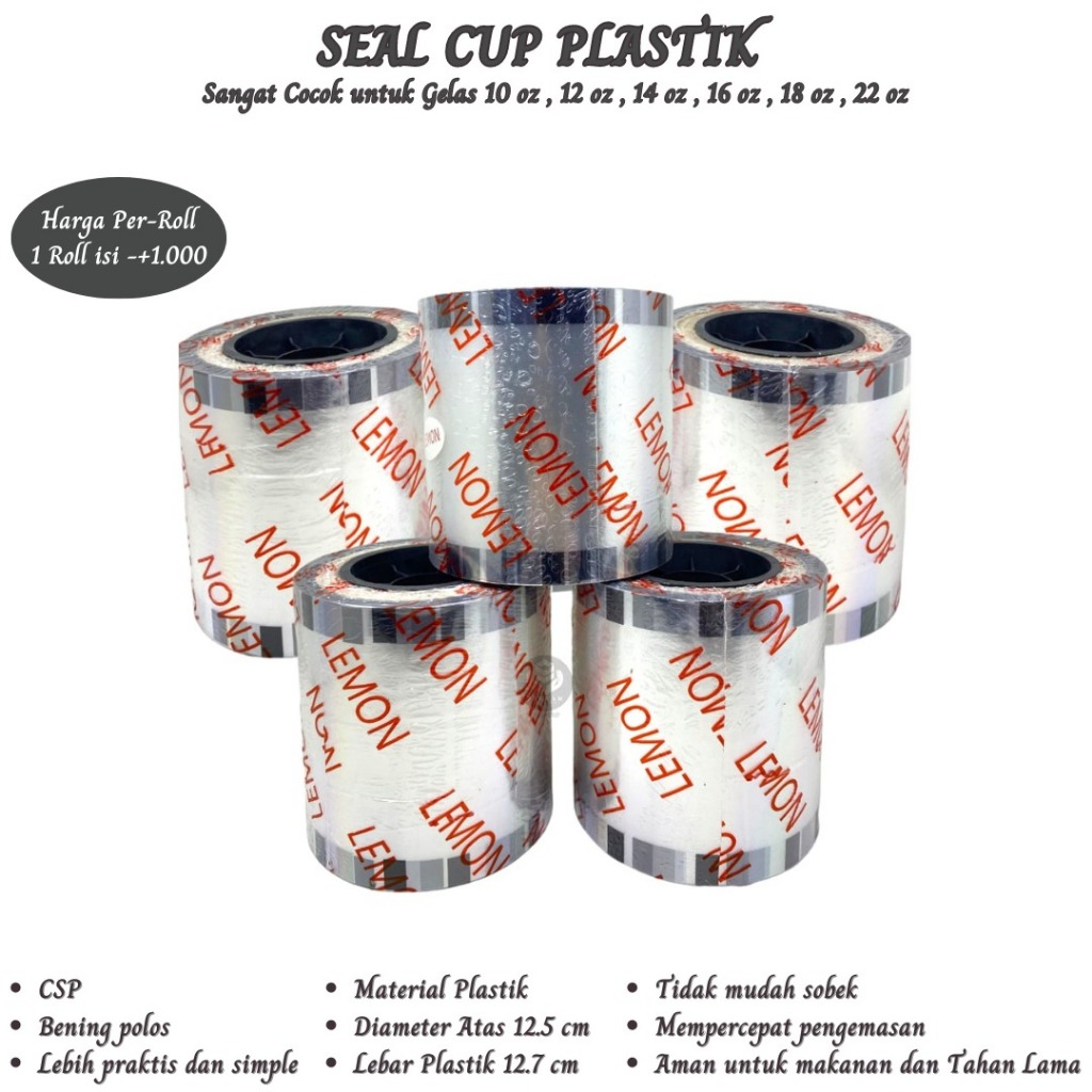 Jual Platik Cup Sealer Polos Lid Sealer Cup Seal Isi 1000 Buah (CSP ...