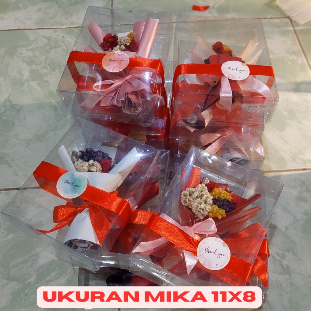 Jual Mini Buket souvenir dengan box mika ll hampers bunga mikall ...