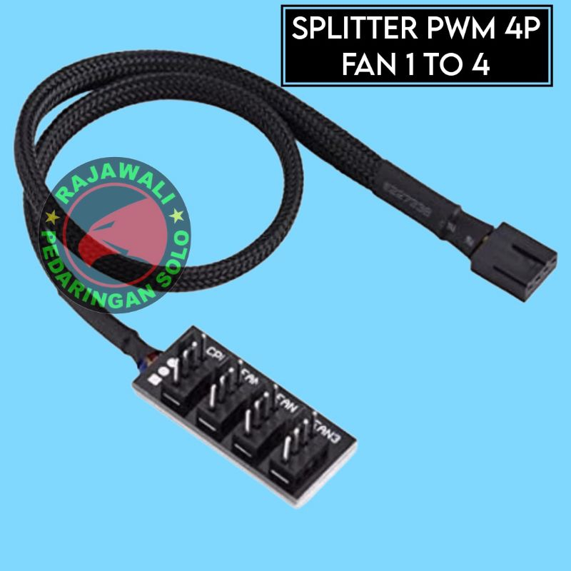 Jual KABEL SPLITTER PWM 4PIN FAN PC 1 TO 4 PWM KIPAS PC | Shopee Indonesia