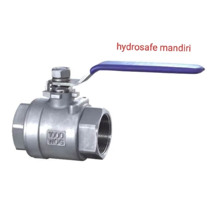 Jual Stop kran air ball valve SANKYO 2 pc body stainless steel | Shopee Indonesia