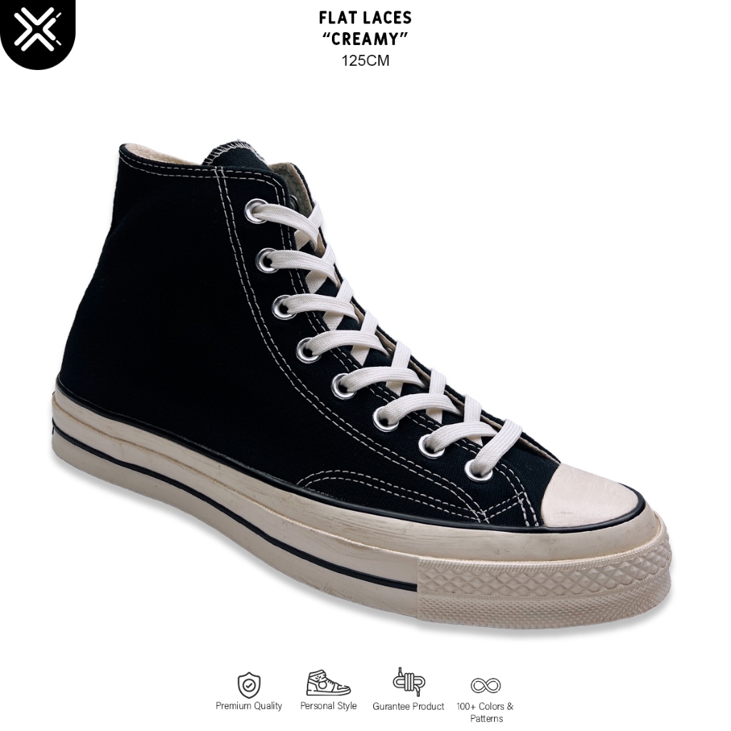 Jual TALI SEPATU CONVERSE 70S BROKEN WHITE (FLAT LACES) | PREMIUM ...