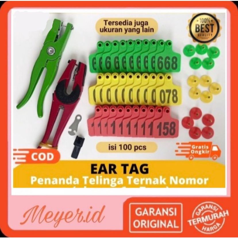 Jual 100 PCS Ukuran LARGE / BESAR Eartag Kambing Babi Domba Ear Tag ...