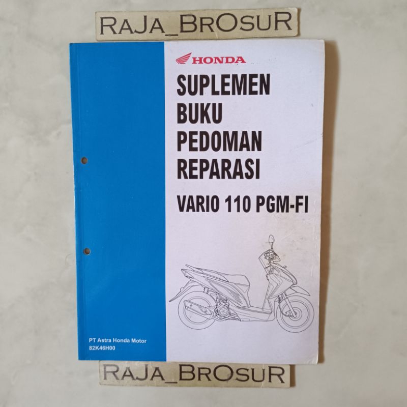 Jual Suplemen buku pedoman reparasi/Manual book Honda Vario 110 PGM FI ...