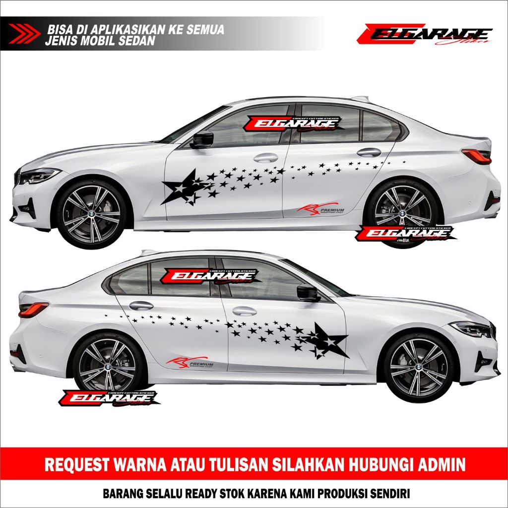 Jual Stiker mobil sedan stiker list body samping mobil sedan vios camry ...