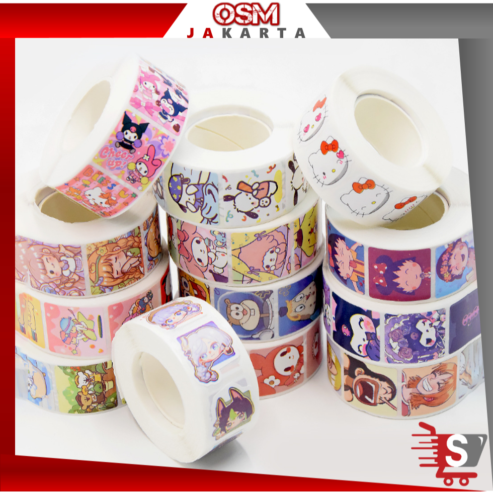 Jual OSM JKT 6267 Stiker Roll Dekoratif / Stiker Roll Motif Kartun ...