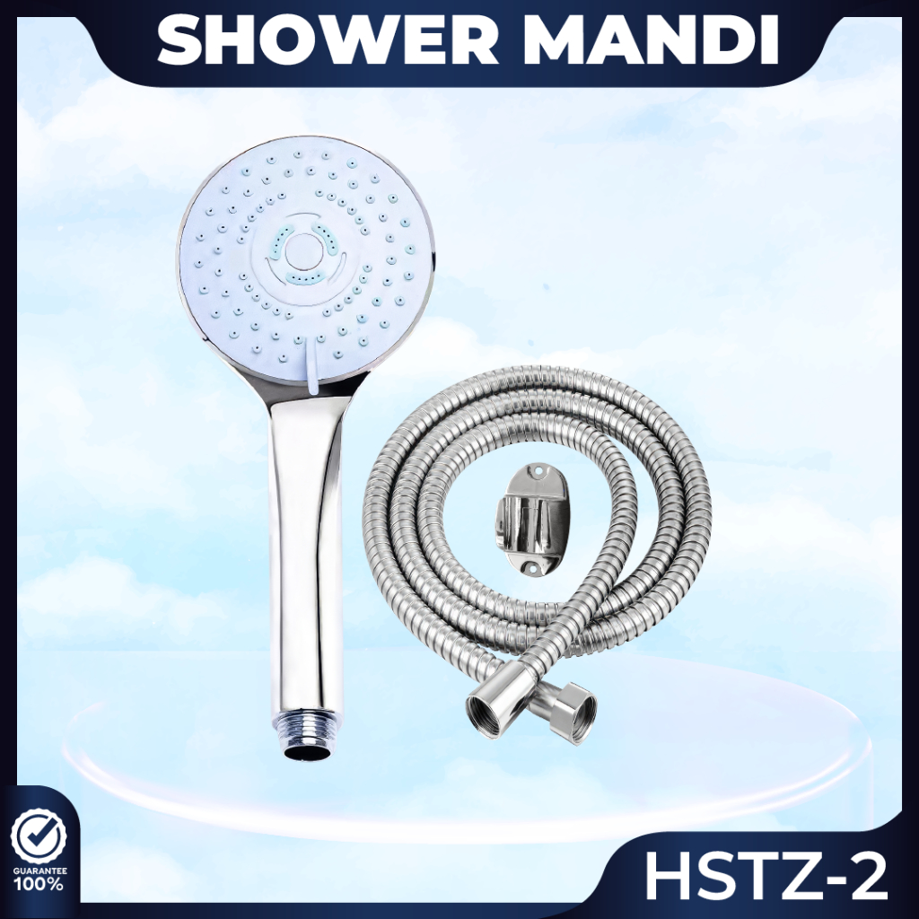 Jual FH8 Kepala Shower Mandi Silver Premium Shower Head Set 5 Mode Adjustable dengan Selang ...