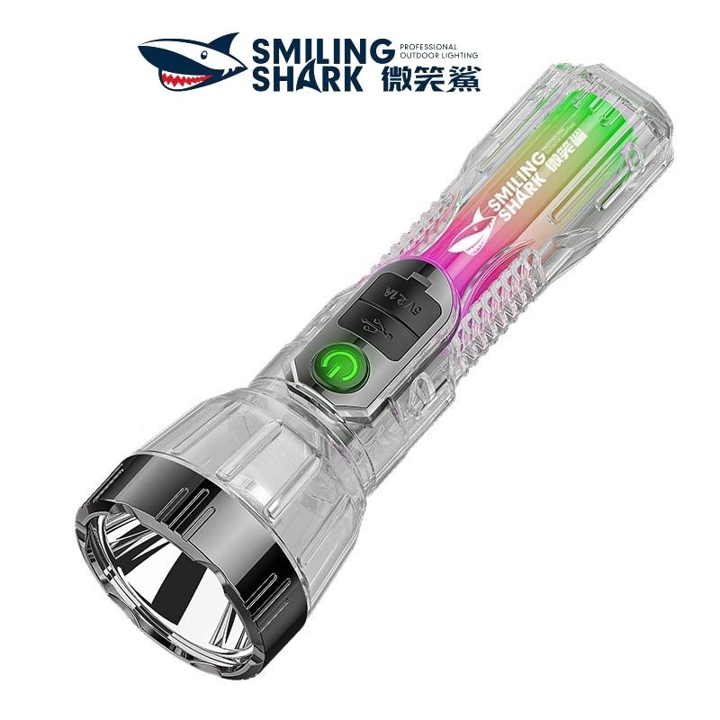 Jual Senter Smiling Shark Original LED Outdoor Multifungsi Power Bank ...