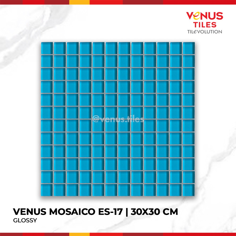 Jual MOSAIC DINDING KAMAR MANDI MOZAIK VENUS ES-17 BIRU TERANG LIGHT ...