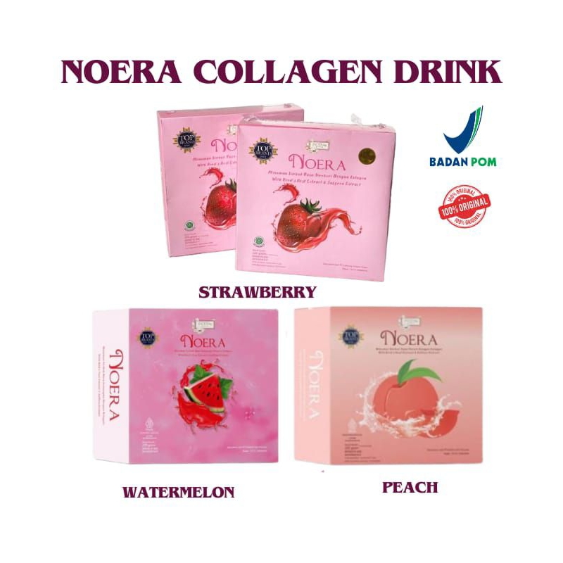 Jual [FREE GIFT] NOERA COLLAGEN DRINK STRAWBERRY PEACH WATERMELON BPOM | Shopee Indonesia
