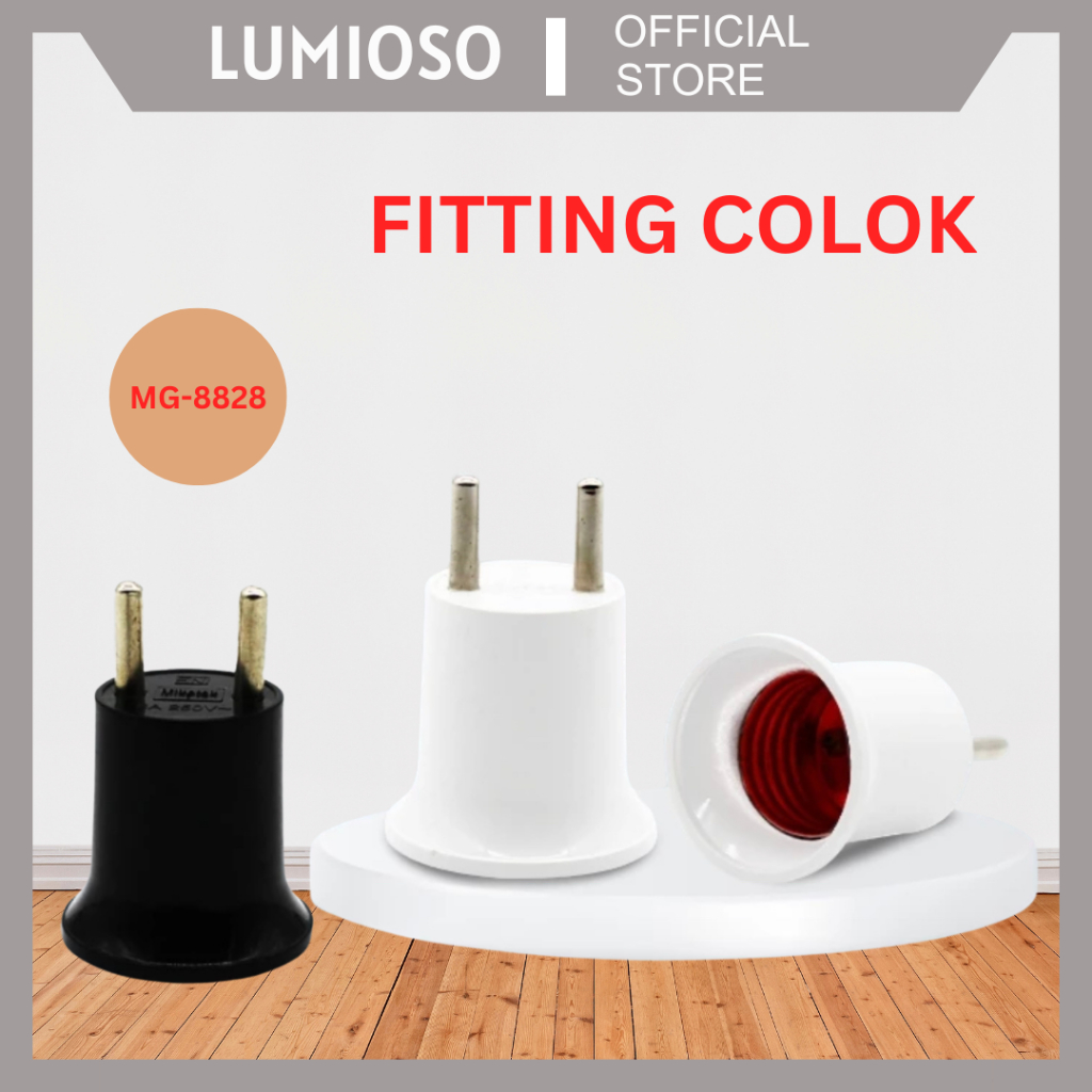 Jual Fitting Lampu Colok / Fitting Lampu Colokan Fitting E27 Warna Hitam & Putih | Shopee Indonesia