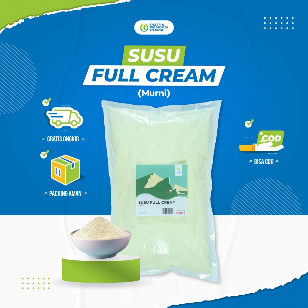 Jual Susu Full Cream Fat 26 Bubuk Whole Milk Powder Kemasan 100gr 250gr ...