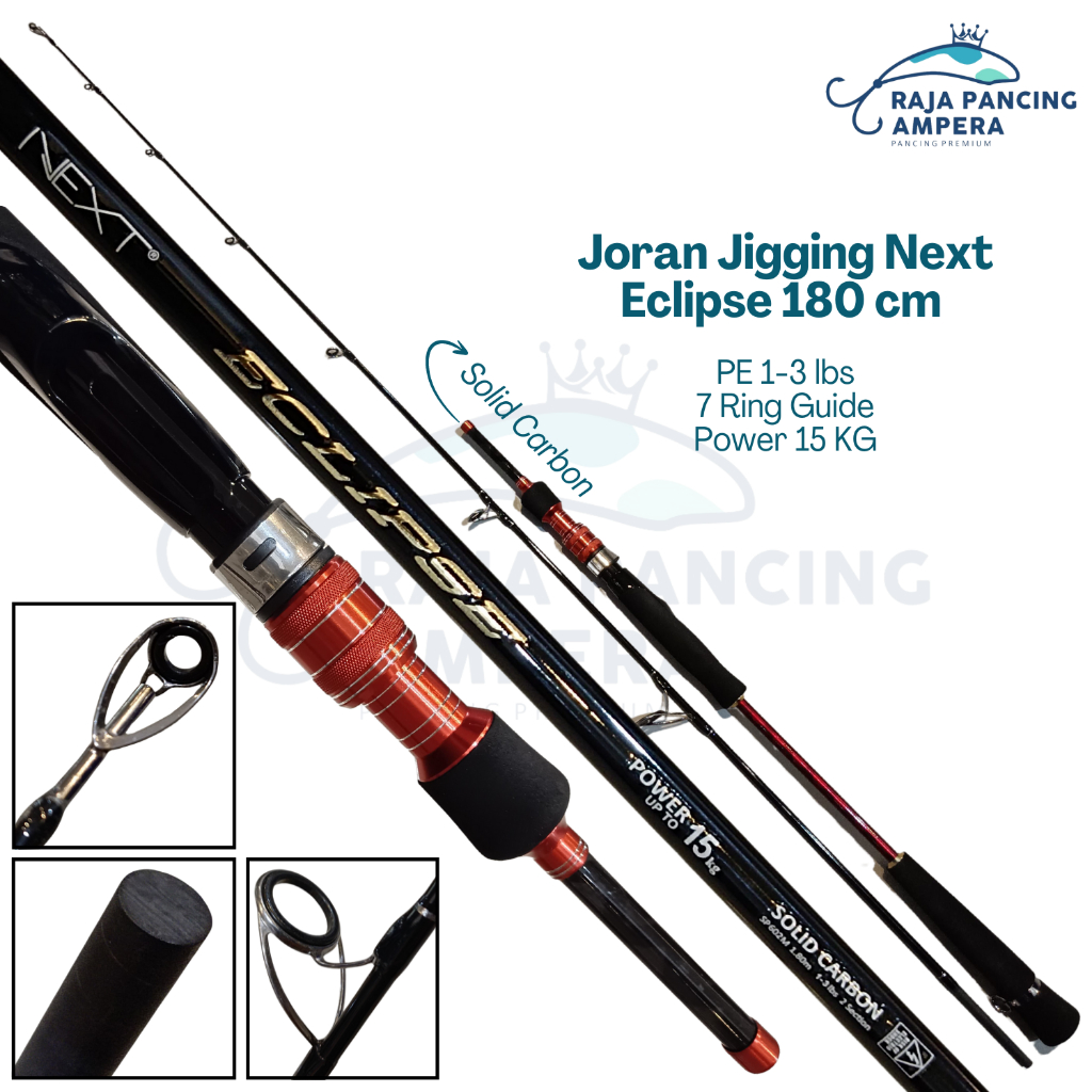 Jual Joran Jigging Next Eclipse 180 cm PE 1-3 lbs Bahan Solid Carbon ...