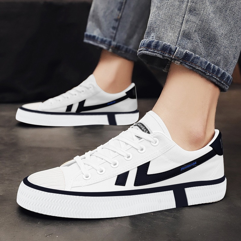 Jual Sepatu Kanvas Wanita Kekinian Sneakers Perempuan Putih Murah ...