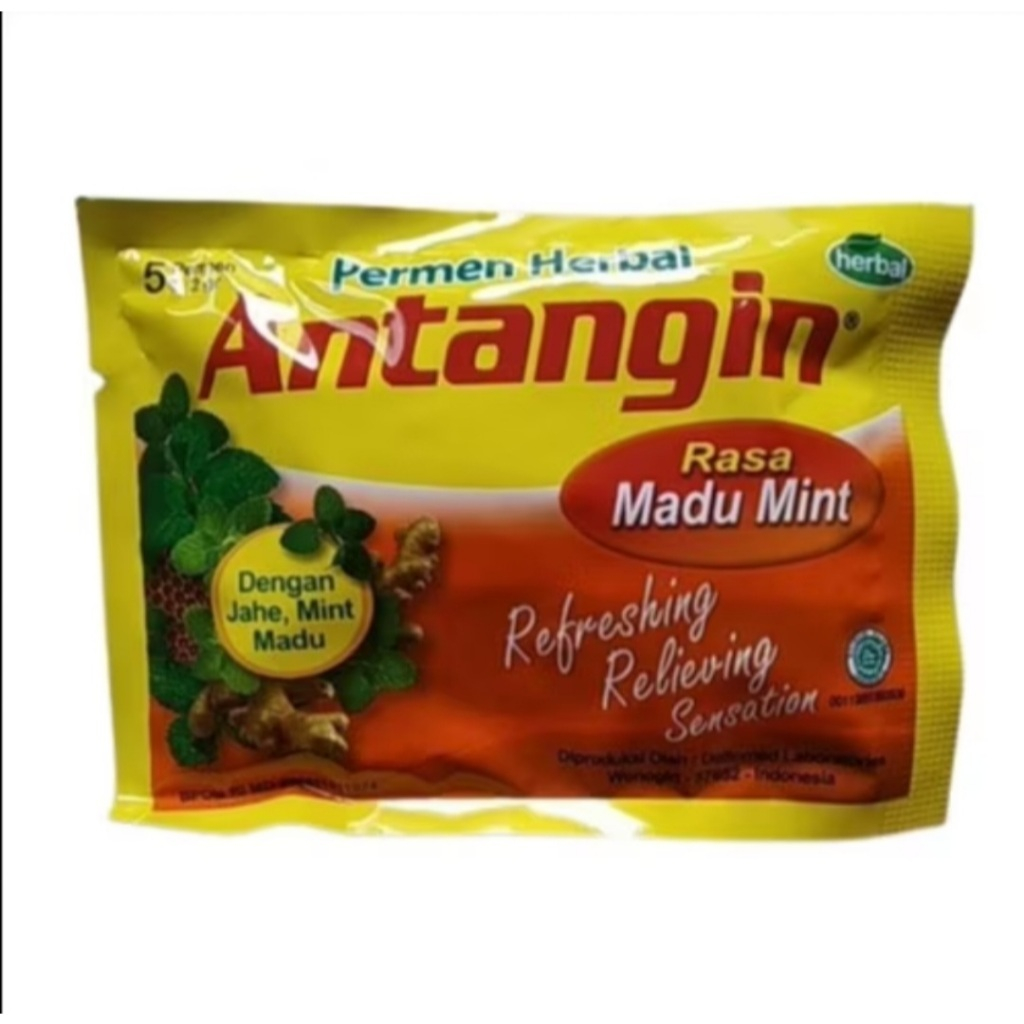 Jual Antangin Permen Herbal Madu Mint 5 Tablet /Melegakan Tenggorokan ...
