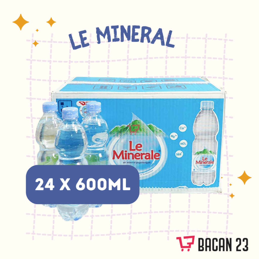 Jual Le Mineral 1 Dus (24x600ml) / Air Minum Botol | Shopee Indonesia