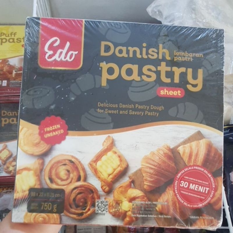 Jual EDO Danish Pastry Sheet Adonan Roti Frozen - 750gr | Shopee Indonesia