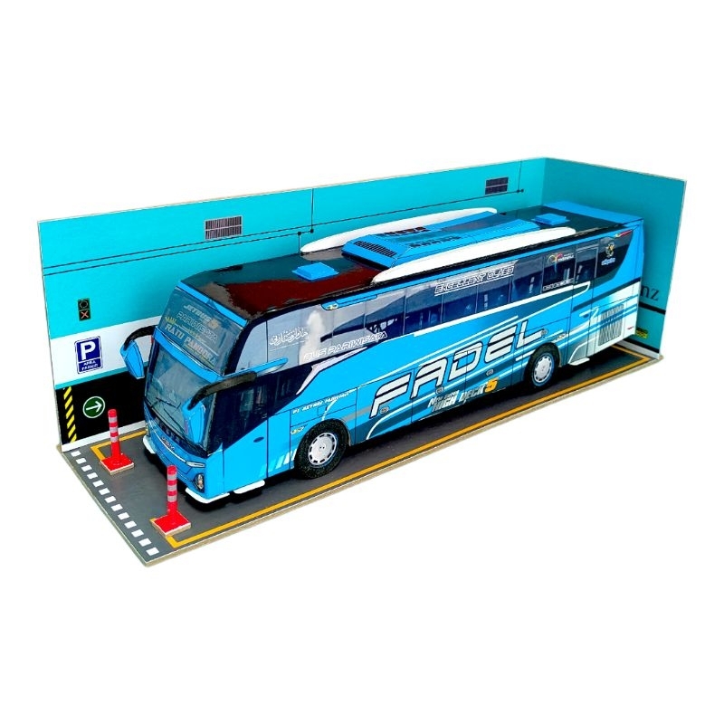 Jual Bus basuri papercraft bus telolet skala 1:50 full lampu dan ...