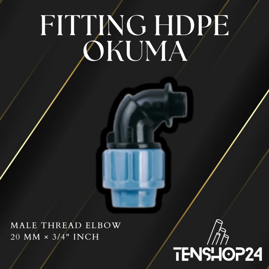 Jual Fitting HDPE Male Thread elbow / Knee Drat Luar Merk OKUMA - 20mm ...