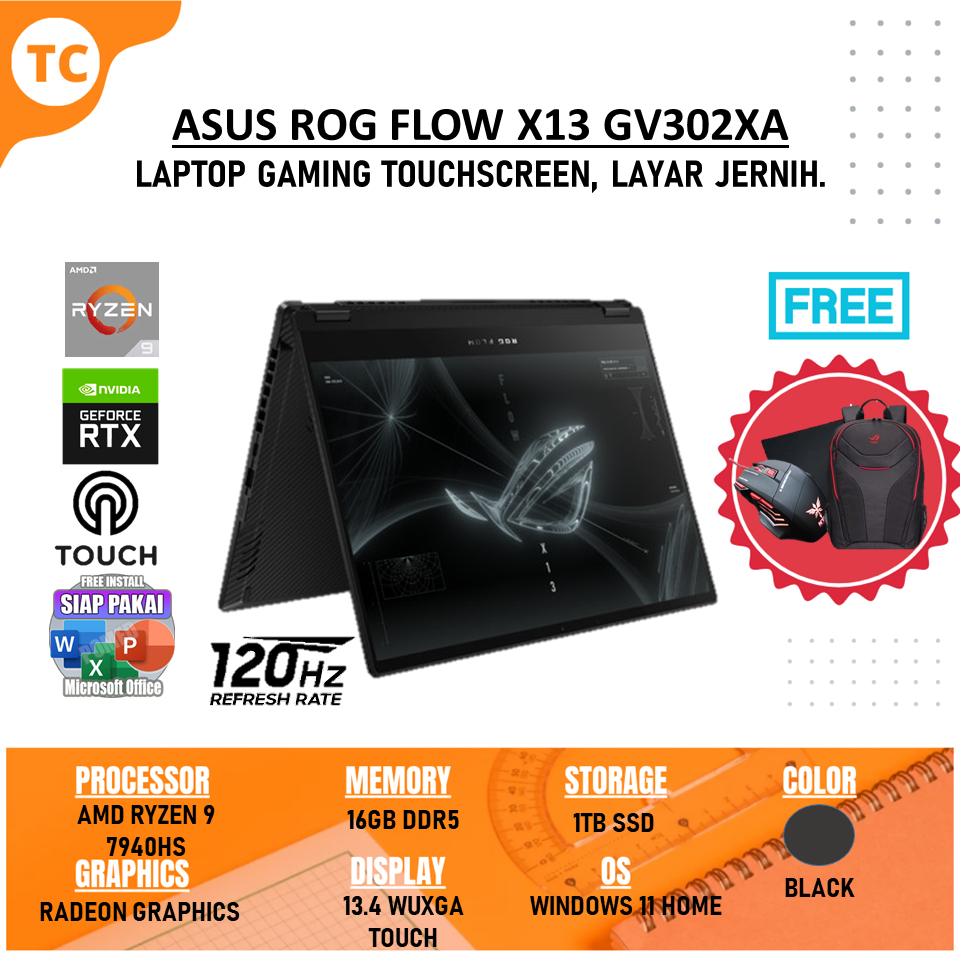 Jual Asus ROG Flow X13 Gaming AMD Ryzen 9 7940H 16GB DDR5 512GB SSD ...
