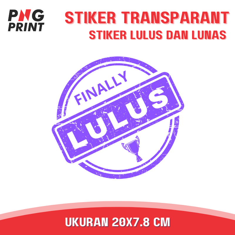 Jual Stiker Transparant Lulus Graduation Wisuda dan Lunas | Shopee ...