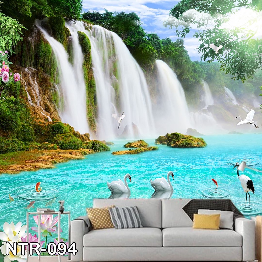Jual Wallpaper 3d Custom Pemandangan Alam Walpaper Nature Sticker