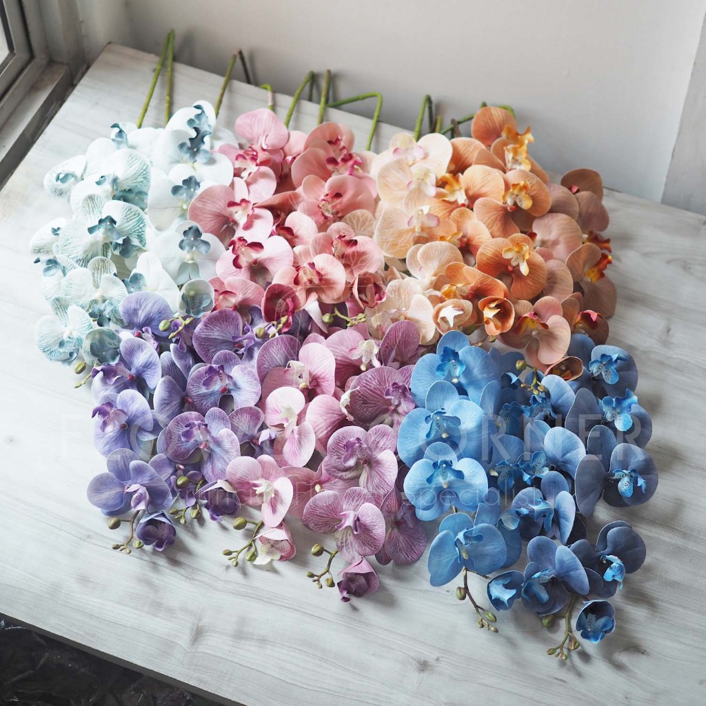 Jual Bunga Artificial Anggrek Phalaenopsis Garis (B24025) | Shopee ...