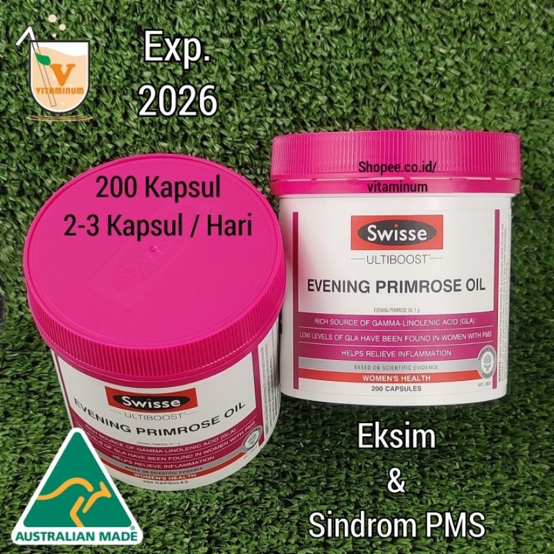 Jual Swisse Evening Primrose Oil 200 Kapsul. Omega 6. PMS + Kesehatan ...
