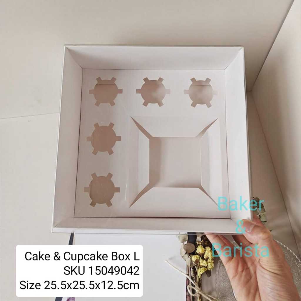 Jual Bento Cake Box with 5 Cupcakes Box L / Bento Cake and Cupcake ...
