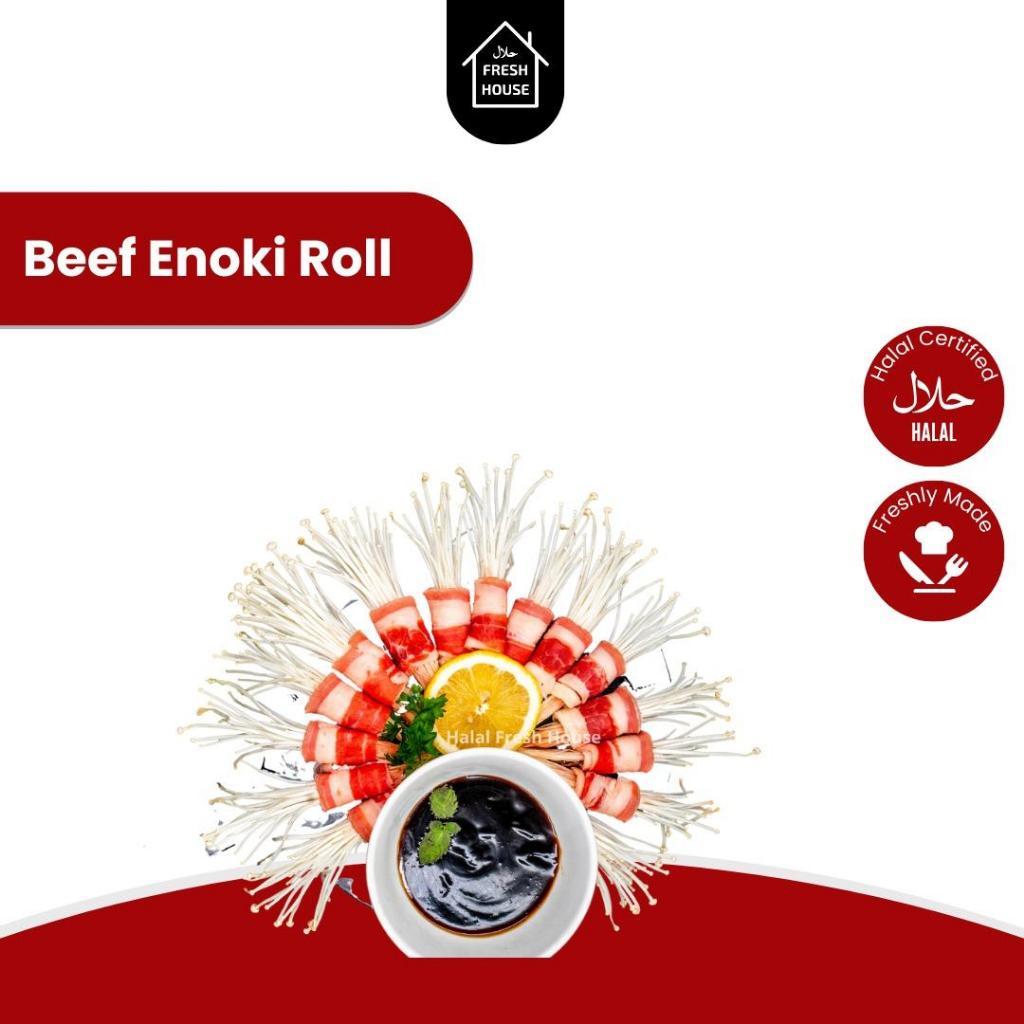 Jual ENOKI BEEF ROLL / JAMUR ENOKI SLICE DAGING ISI 14PCS | Shopee ...