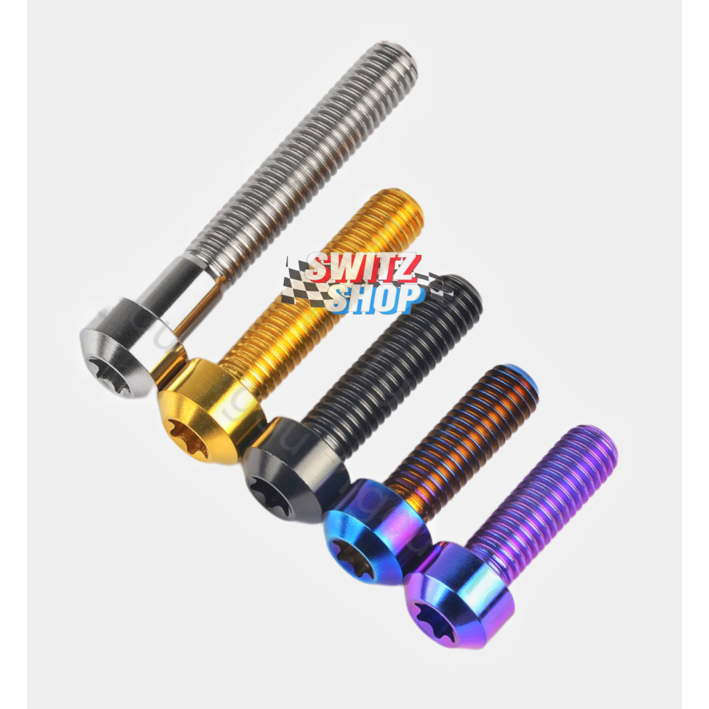 Jual BAUT TITANIUM SMALL HEAD DRAT 12 M8 PILAR ORIGINAL M8x20,8x25,8x30,8x35,8x40 | Shopee Indonesia