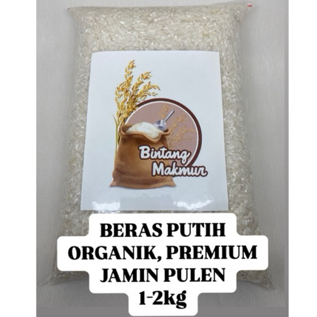 Jual BERAS PUTIH PREMIUM (1-2 KG), FREE PACK | Shopee Indonesia