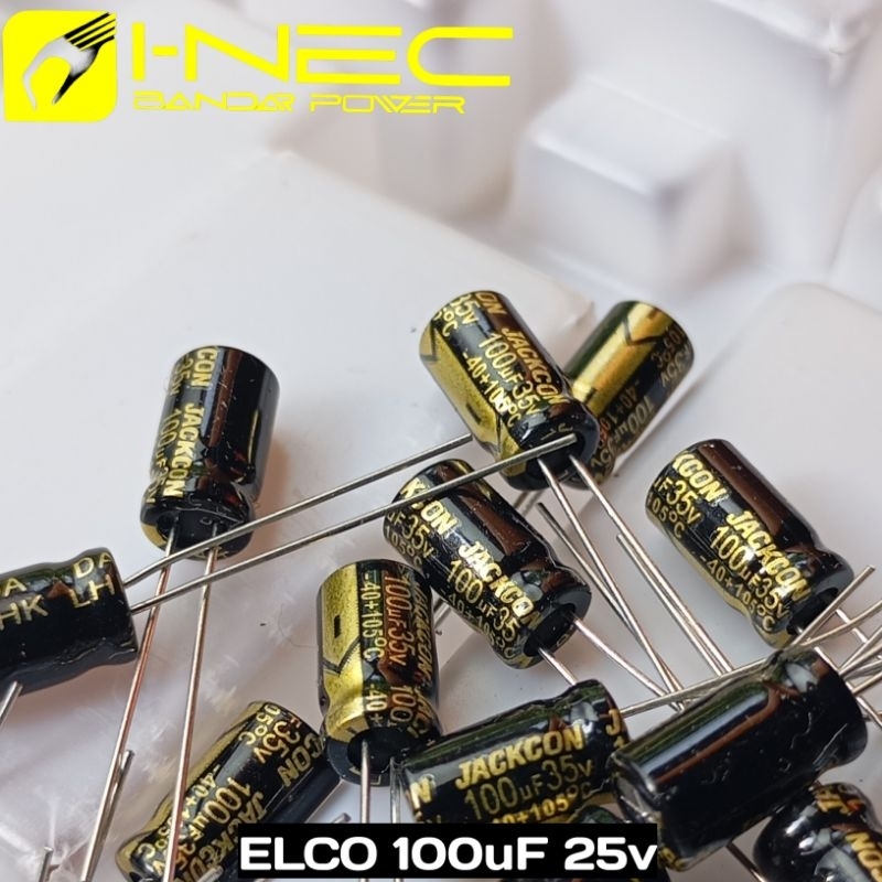 Jual Elco 100uF 25v Jackcon Taiwan (10pcs) | Shopee Indonesia