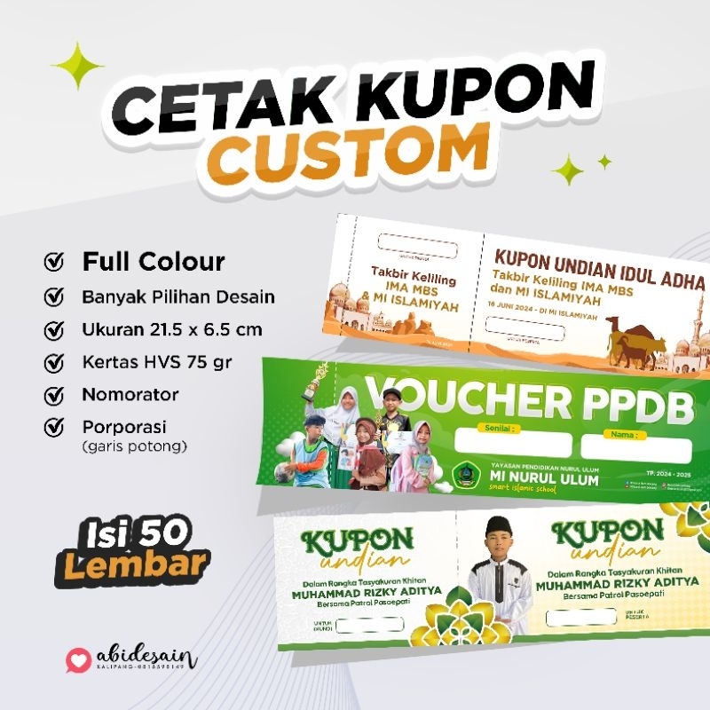 Jual CETAK KUPON CUSTOM - FREE DESAIN | Shopee Indonesia