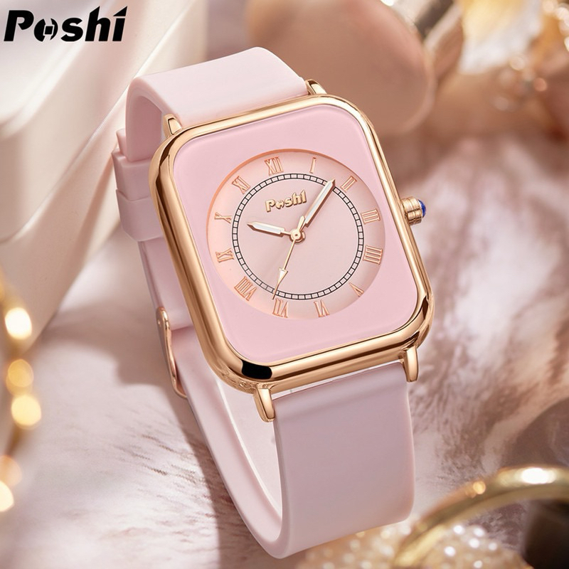 Jual Poshi Jam Tangan Wanita Tali Silikon Premium Tahan Air dan ...