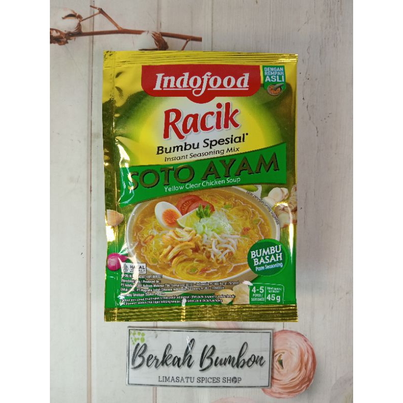Jual Bumbu Spesial RACIK SOTO AYAM Indofood sachet 45 g | Shopee Indonesia