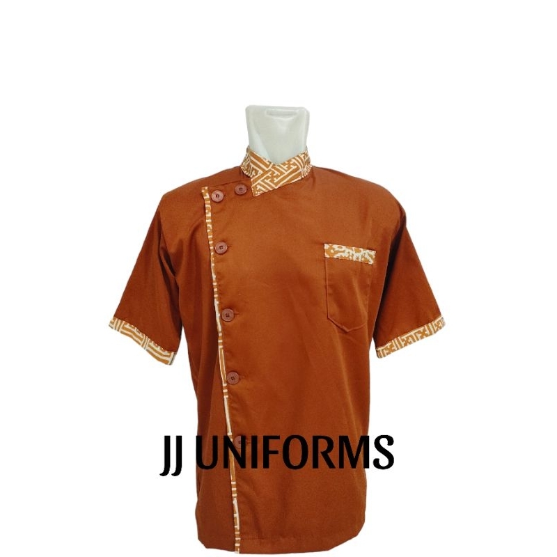 Jual Baju Chef Warna Merah Bata. Baju Catering. Baju Koki. Seragam Koki ...