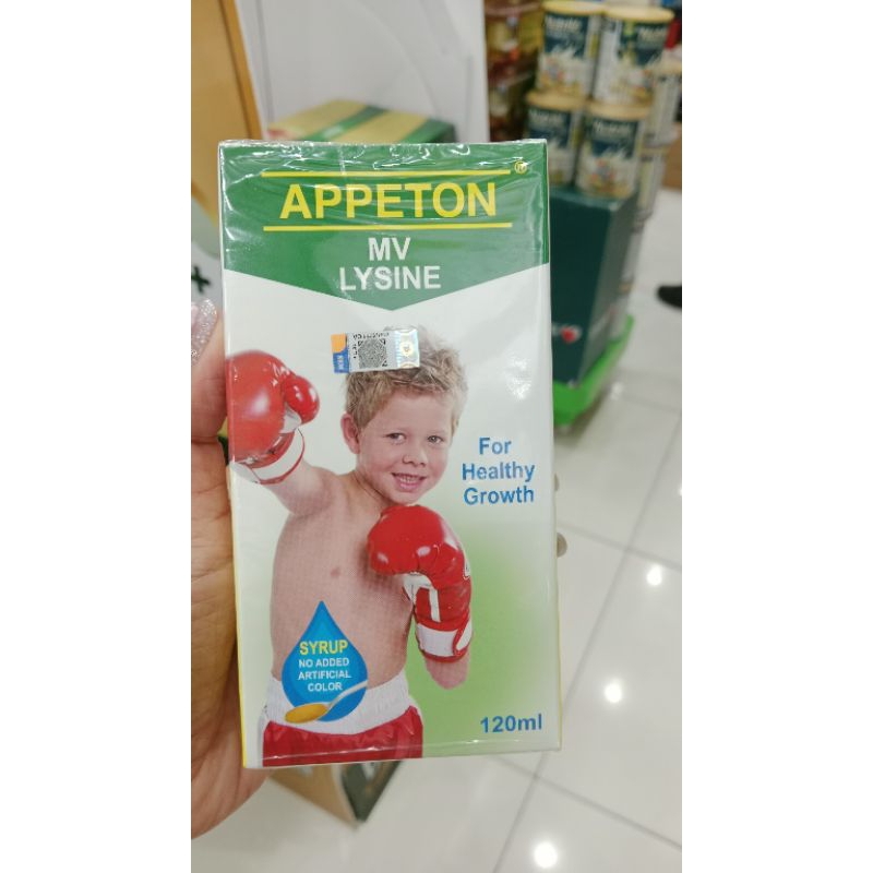 Jual Appeton MV LYSINE Syrup 120 ml Original Malaysia | Shopee Indonesia