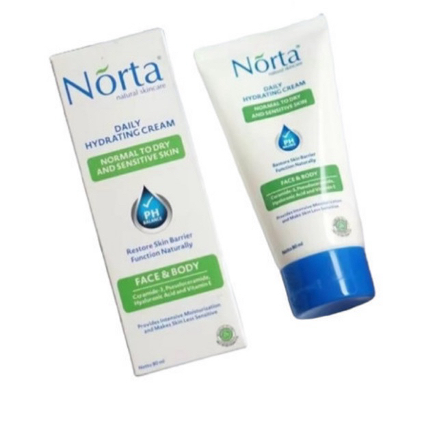 Jual NORTA DAILY HYDRATING CREAM 80 ML FOR NORMAL TO DRY & SENSITIVE ...