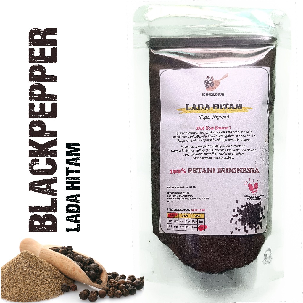 Jual Lada Hitam 50 Gram. Lada Hitam Bubuk dan Biji Lada Hitam ...