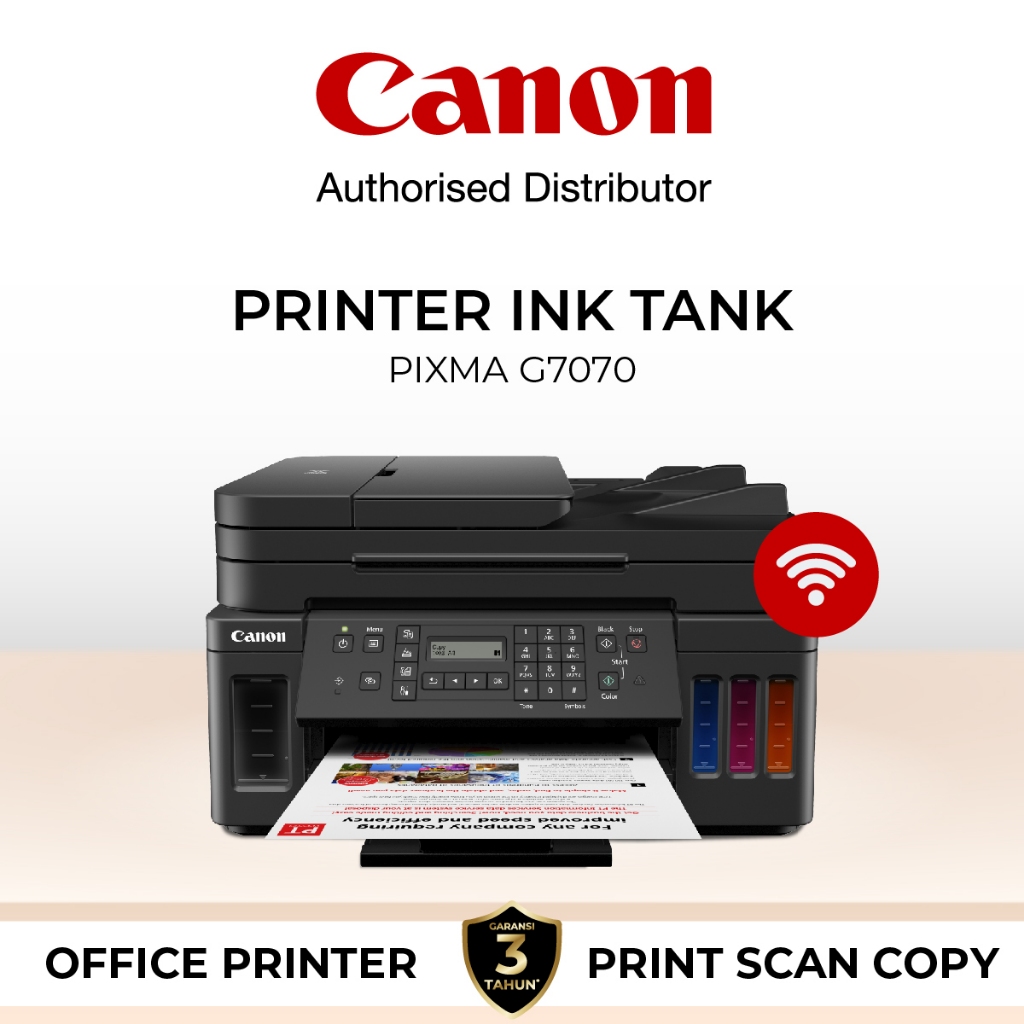 Jual Printer Ink Tank CANON PIXMA G7070 - Print Scan Copy Wifi ADF LAN ...