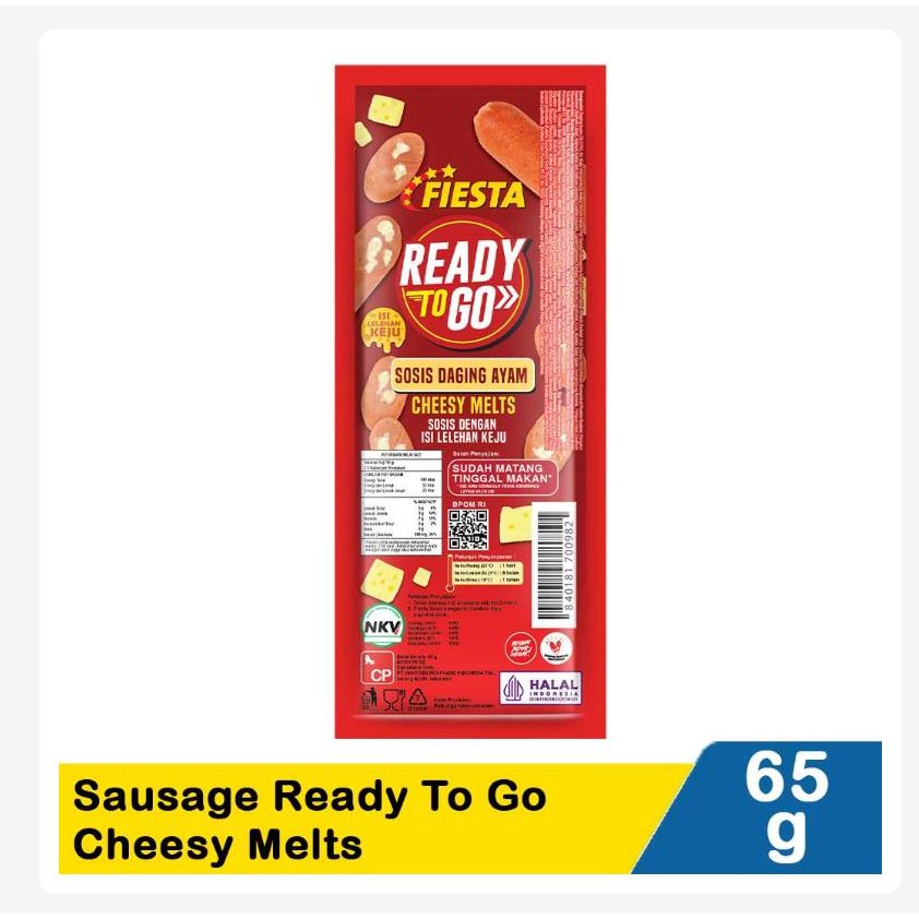 Jual Fiesta Sausage Ready To Go Cheesy Melts 65 gr / Bakso Ayam 60 gr ...