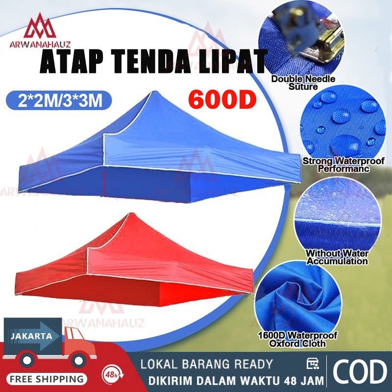 Jual Terpal Atap Tenda Polyester Import Lipat 2x2 3x3 Murah 600D Anti ...