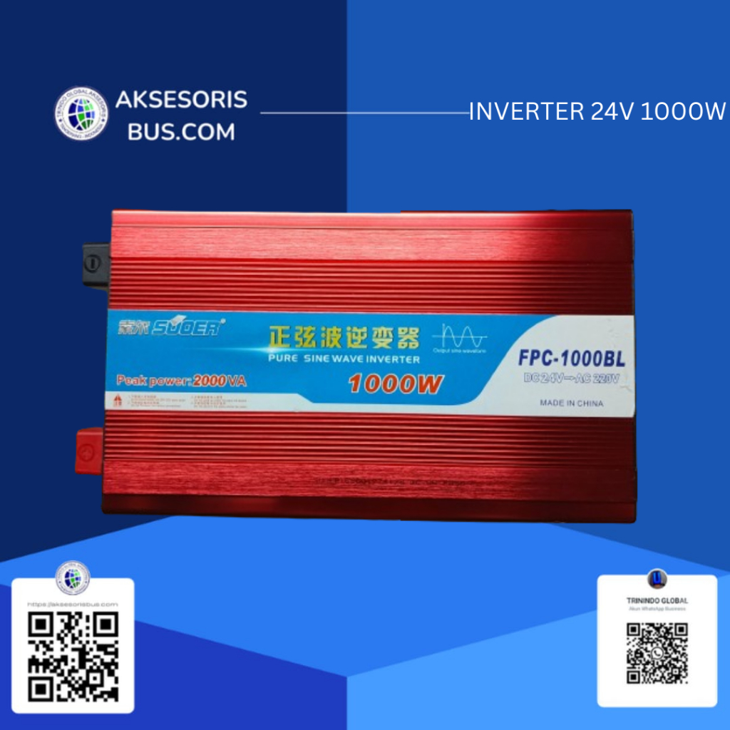Jual INVERTER 24V 1000 WATT/ INVERTER SUOER DC 24v-AC 220V 1000 WATT PEAK POWER 2000VA/ INVERTER ...