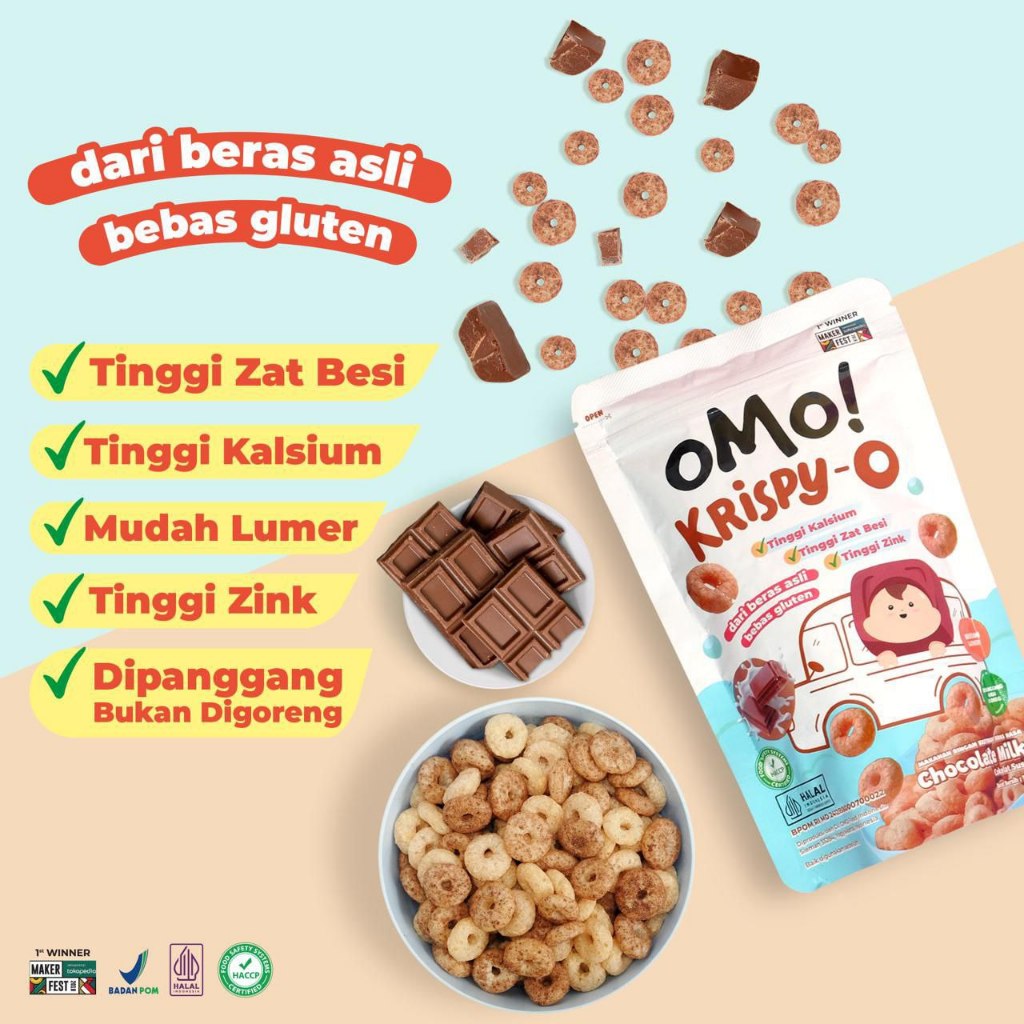 Jual Snack Anak / Choco Milk / Krispy O / OMO -15gr | Shopee Indonesia