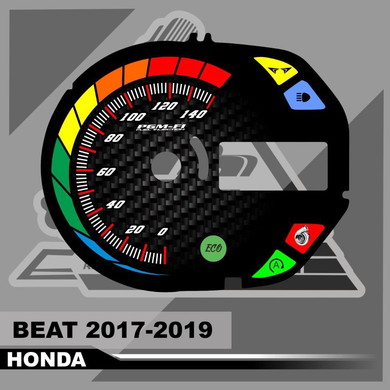Jual papan speedometer custom Honda beat 2017-2019 panel speedometer ...
